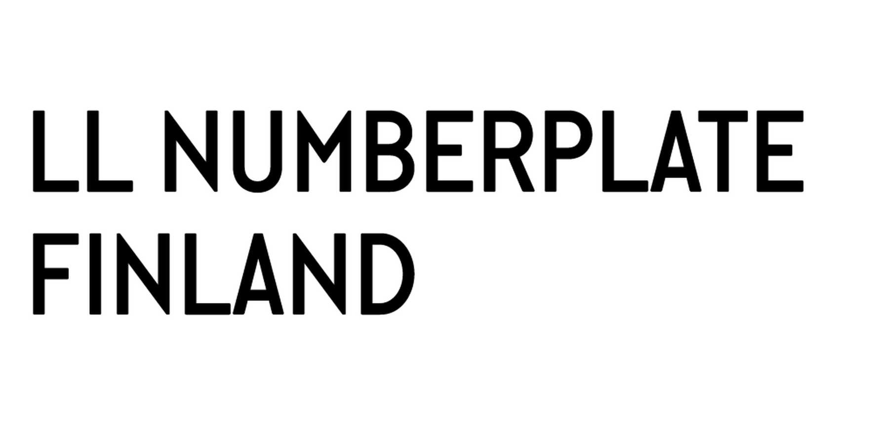 LL Numberplate Finland in use - Fonts In Use