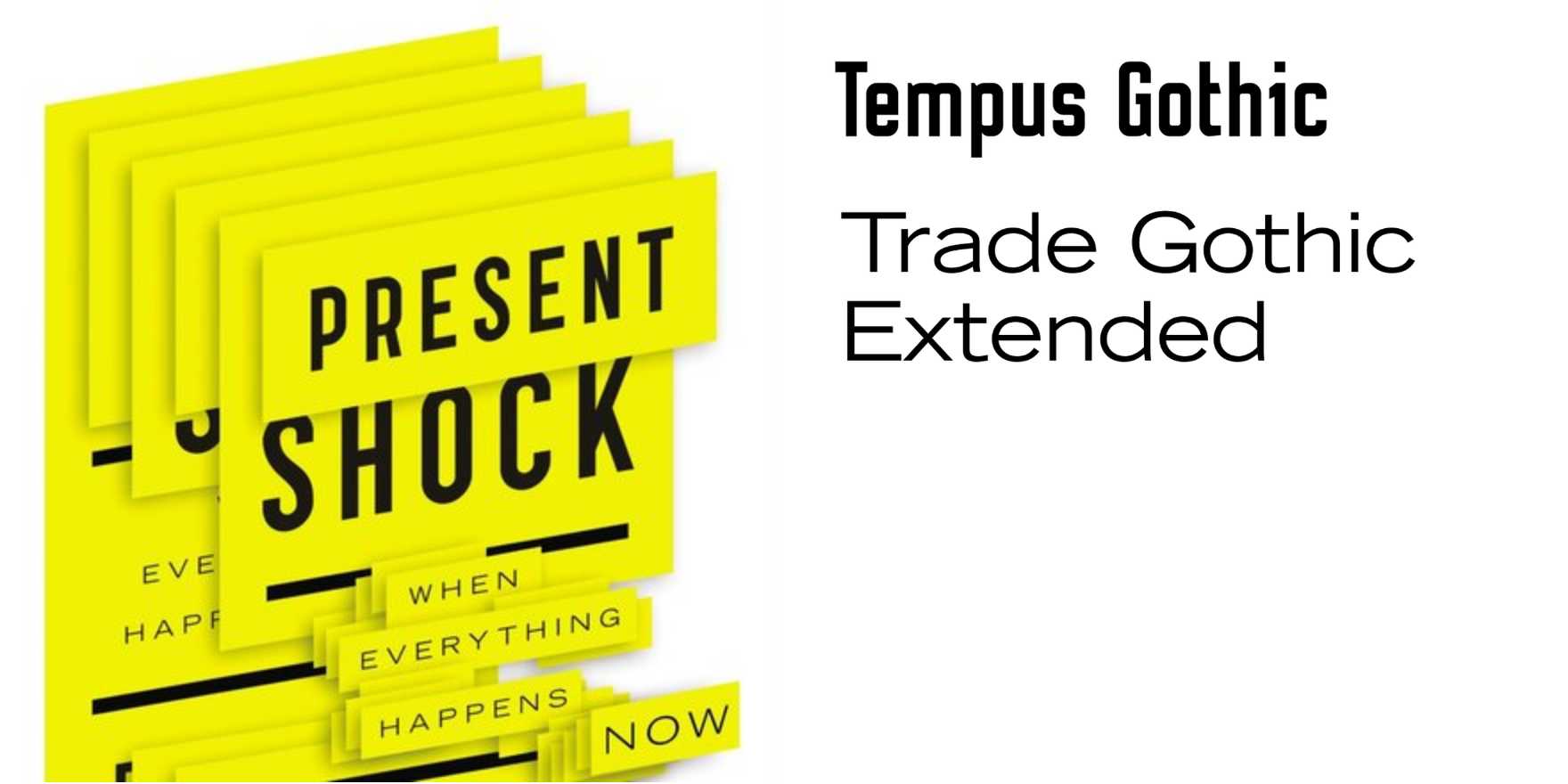 Present Shock, Penguin Current Edition - Fonts In Use