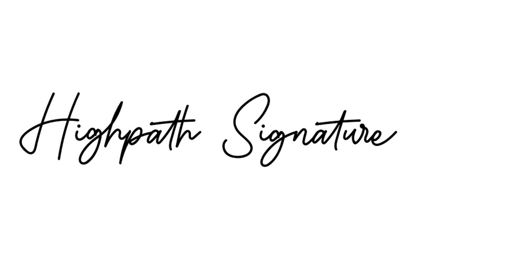 Highpath Signature in use - Fonts In Use
