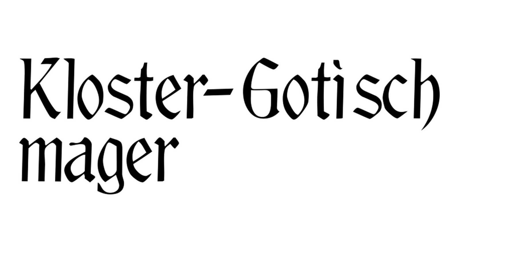 Kloster-Gotisch mager in use - Fonts In Use