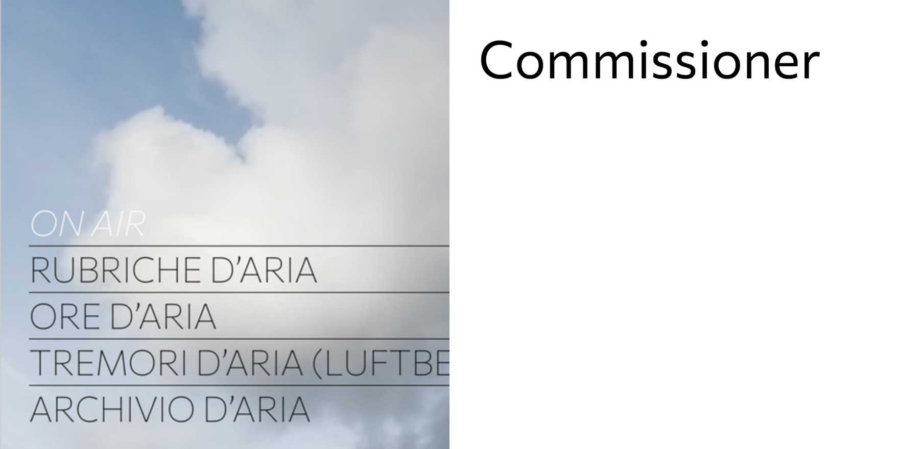 ON AIR website - Fonts In Use