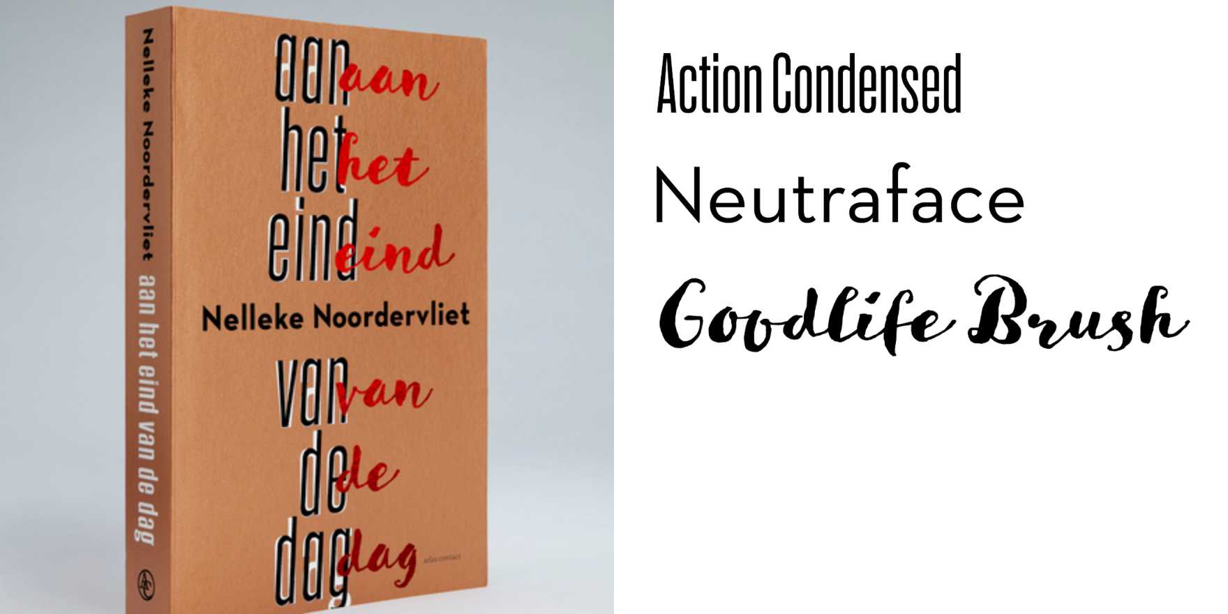Aan het eind van de dag by Nelleke Noordervliet - Fonts In Use