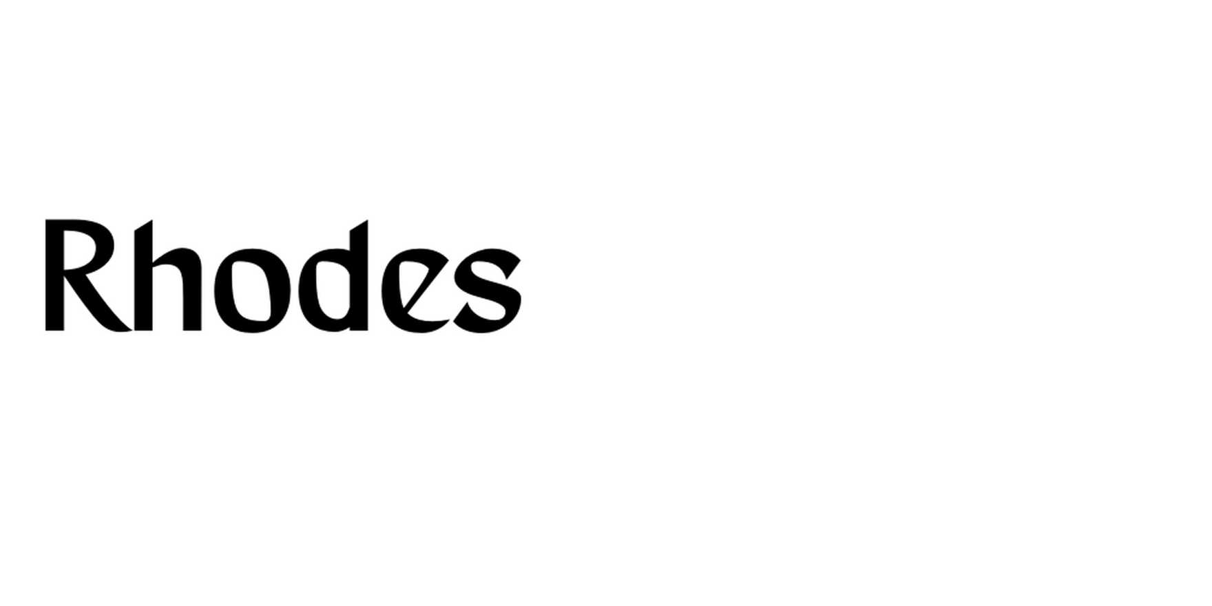 Rhodes in use - Fonts In Use