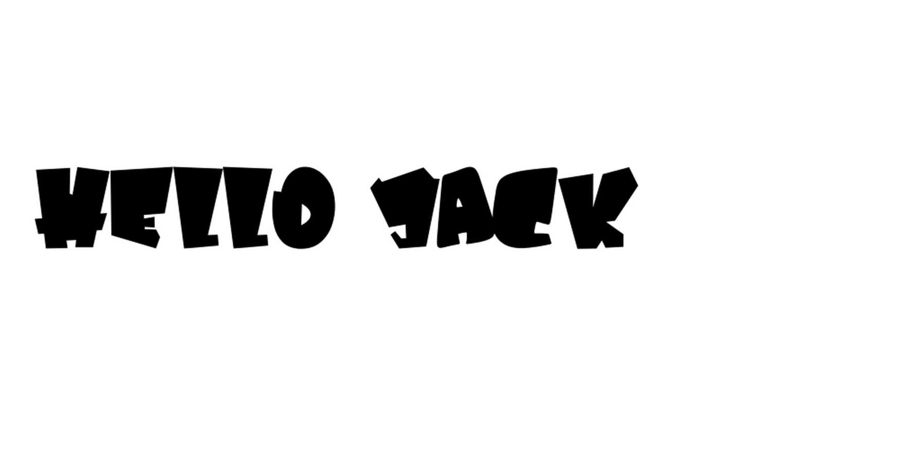 Hello Jack in use - Fonts In Use