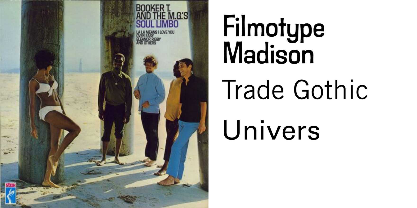 Booker T. and The M.G.’s – Soul Limbo album art - Fonts In Use