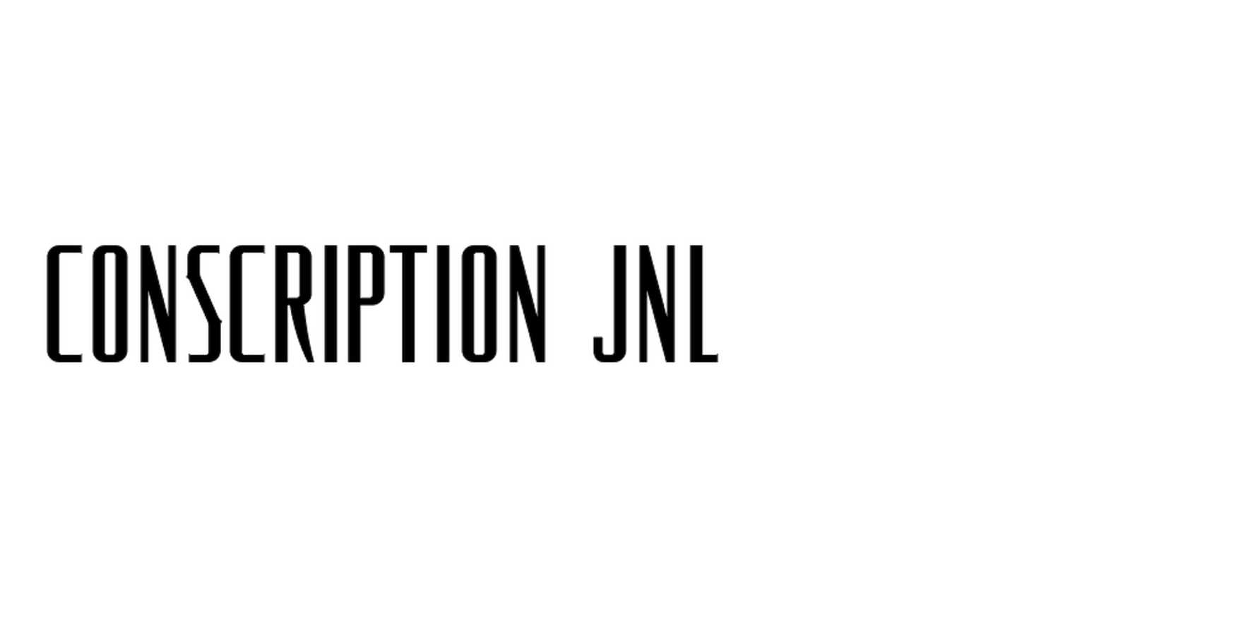 Conscription JNL in use - Fonts In Use