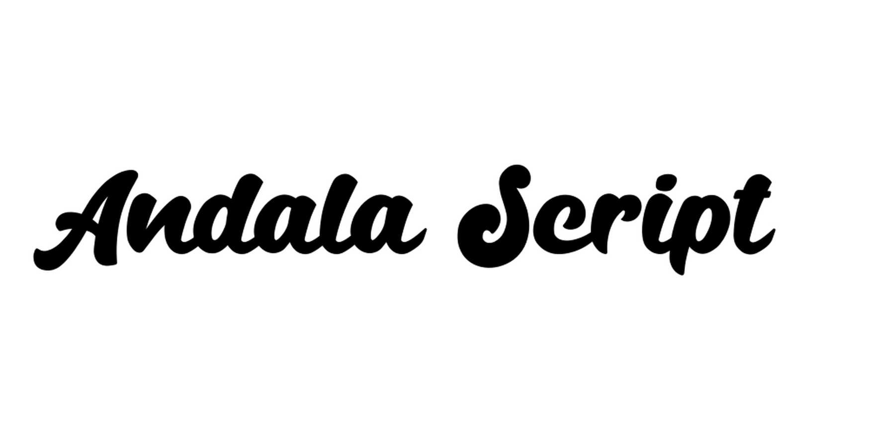 Andala Script in use - Fonts In Use