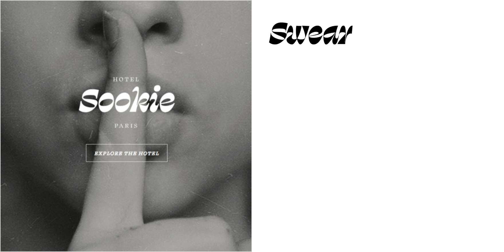 Hotel Sookie identity and website - Fonts In Use