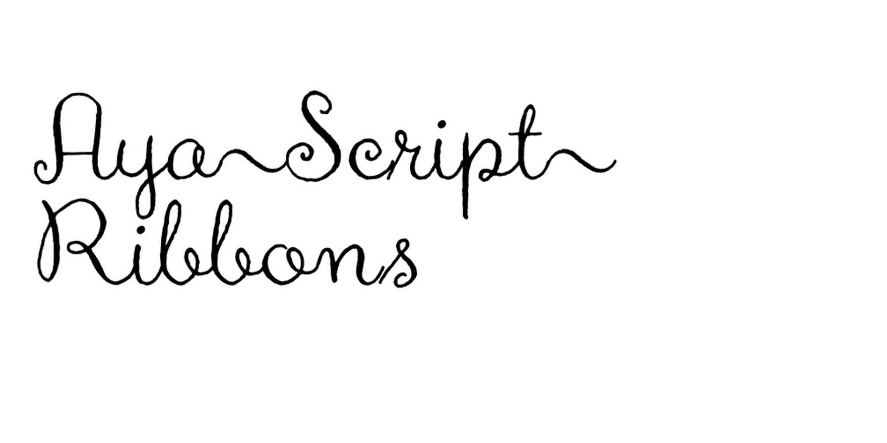 Aya Script Ribbons in use - Fonts In Use
