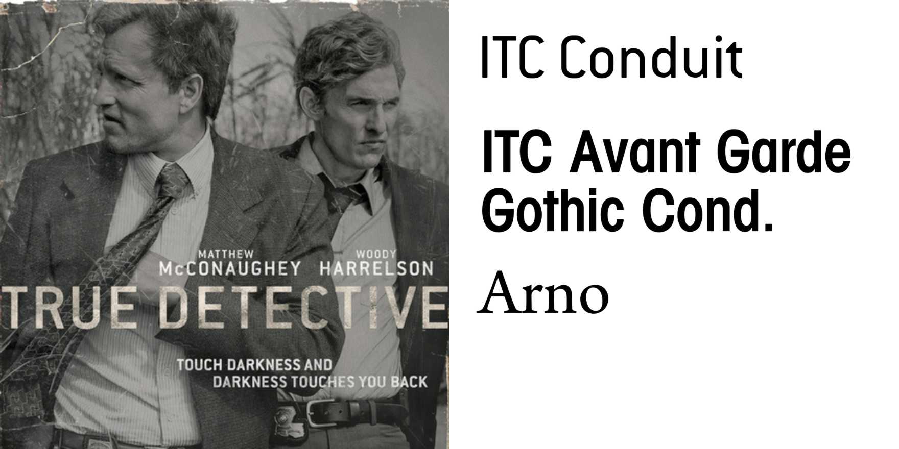 True Detective poster and title sequence - Fonts In Use