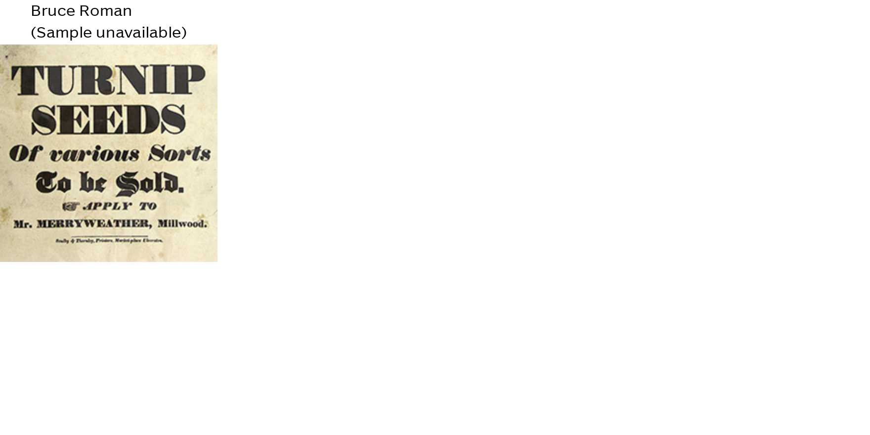 Bruce Roman in use - Fonts In Use