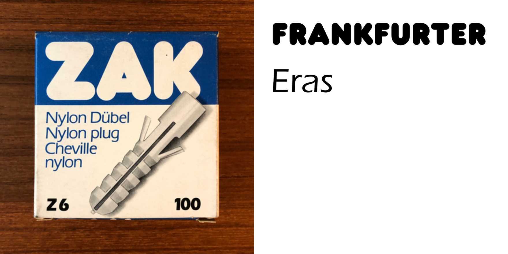 ZAK nylon plug packaging - Fonts In Use