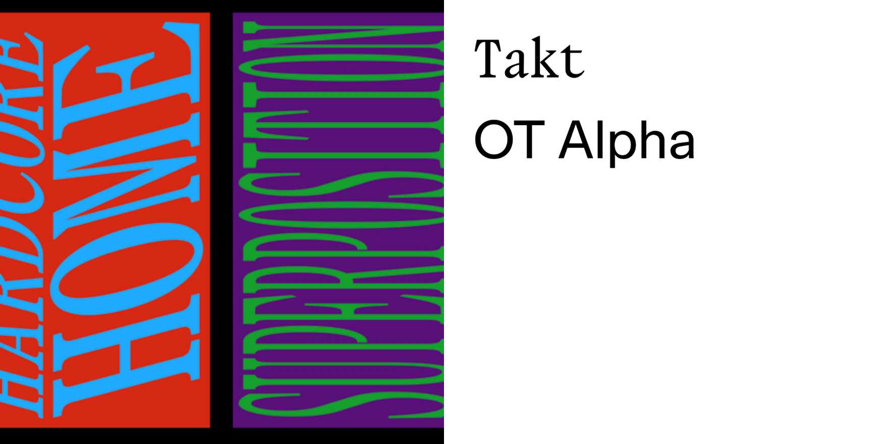 Superposition, Issues 1 “Hardcore Home” and 2 “Workout” - Fonts In Use