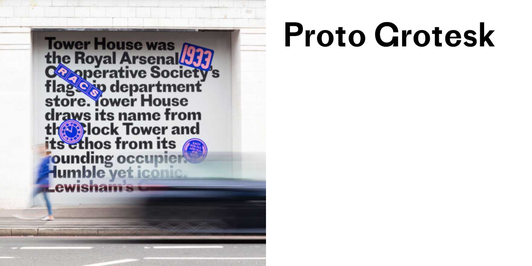 Tower House, Lewisham - Fonts In Use