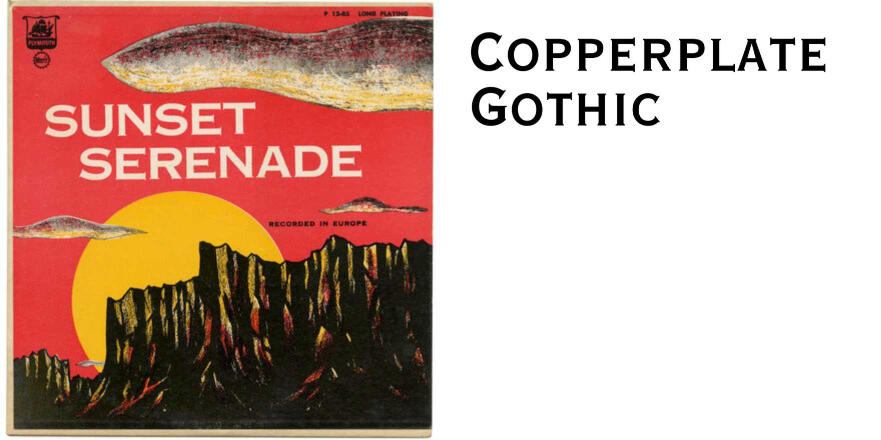 Viennese Symphonic Orchestra – Sunset Serenade album art - Fonts In Use