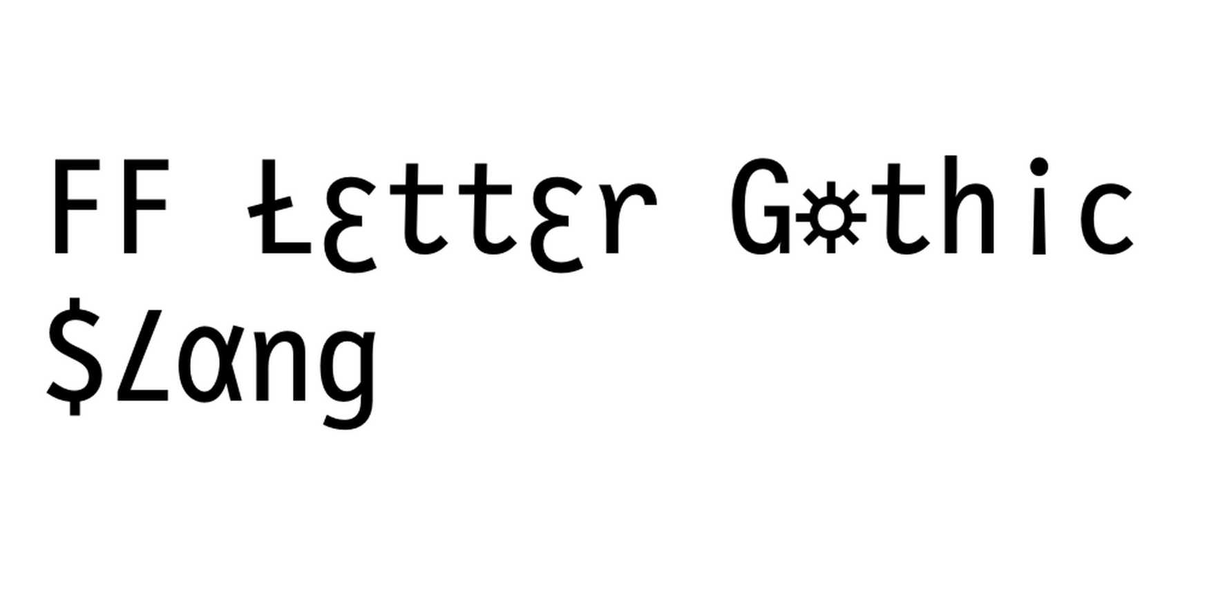 FF Letter Gothic Slang in use - Fonts In Use