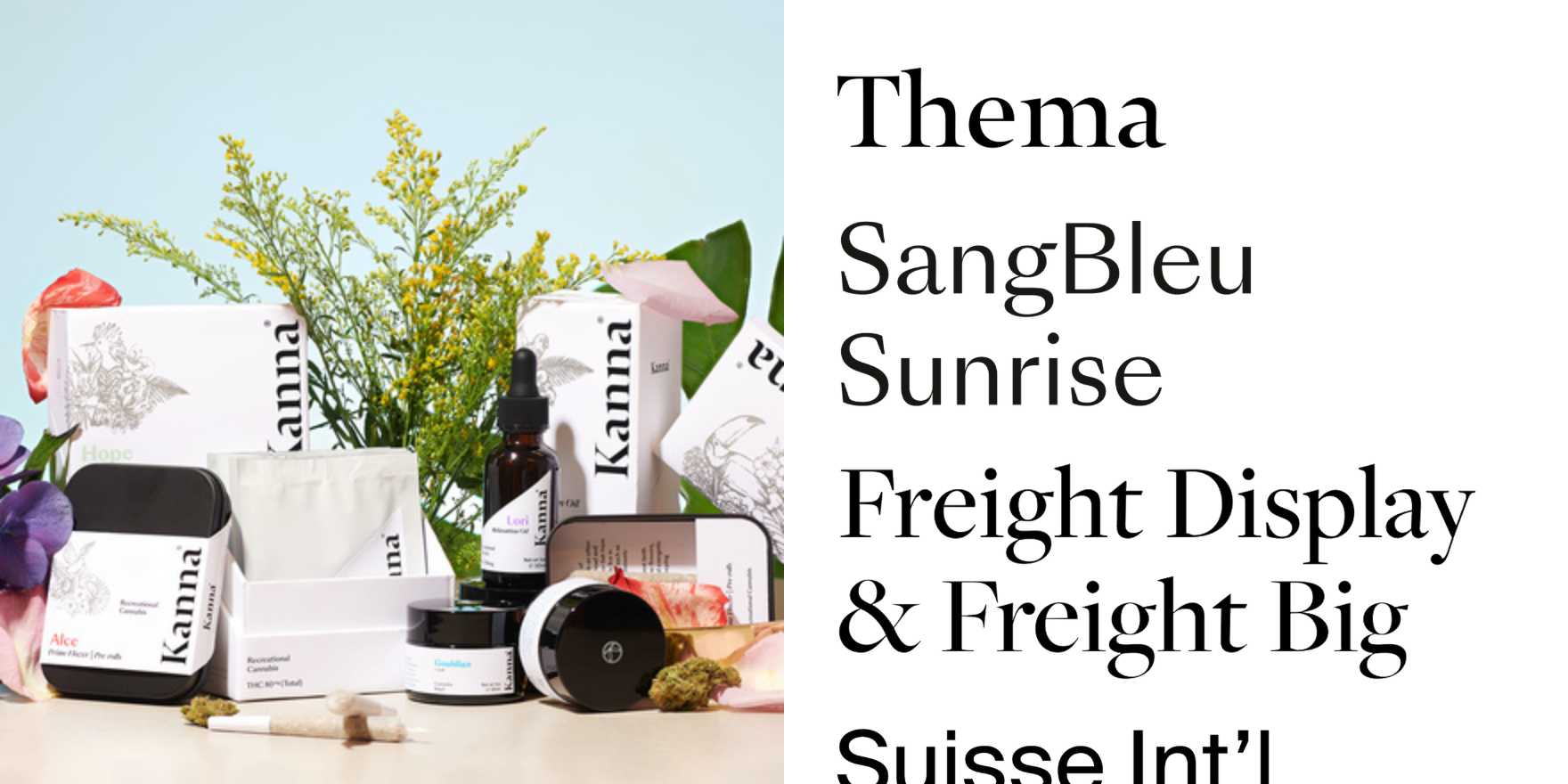 Kanna, a recreational cannabis brand - Fonts In Use