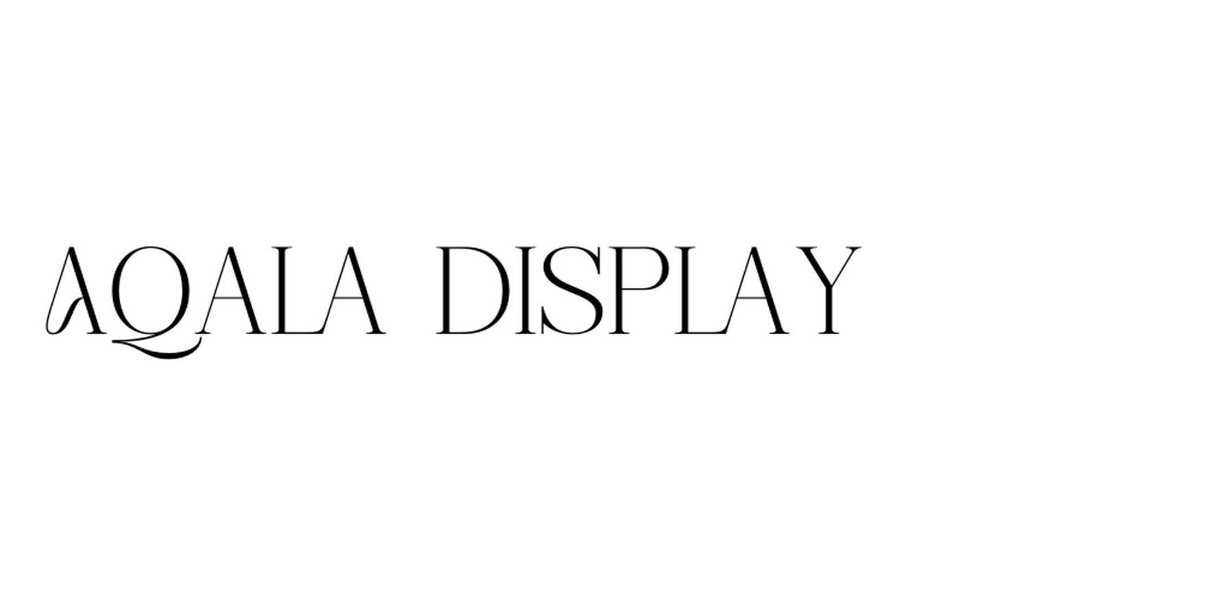 Aqala Display in use - Fonts In Use