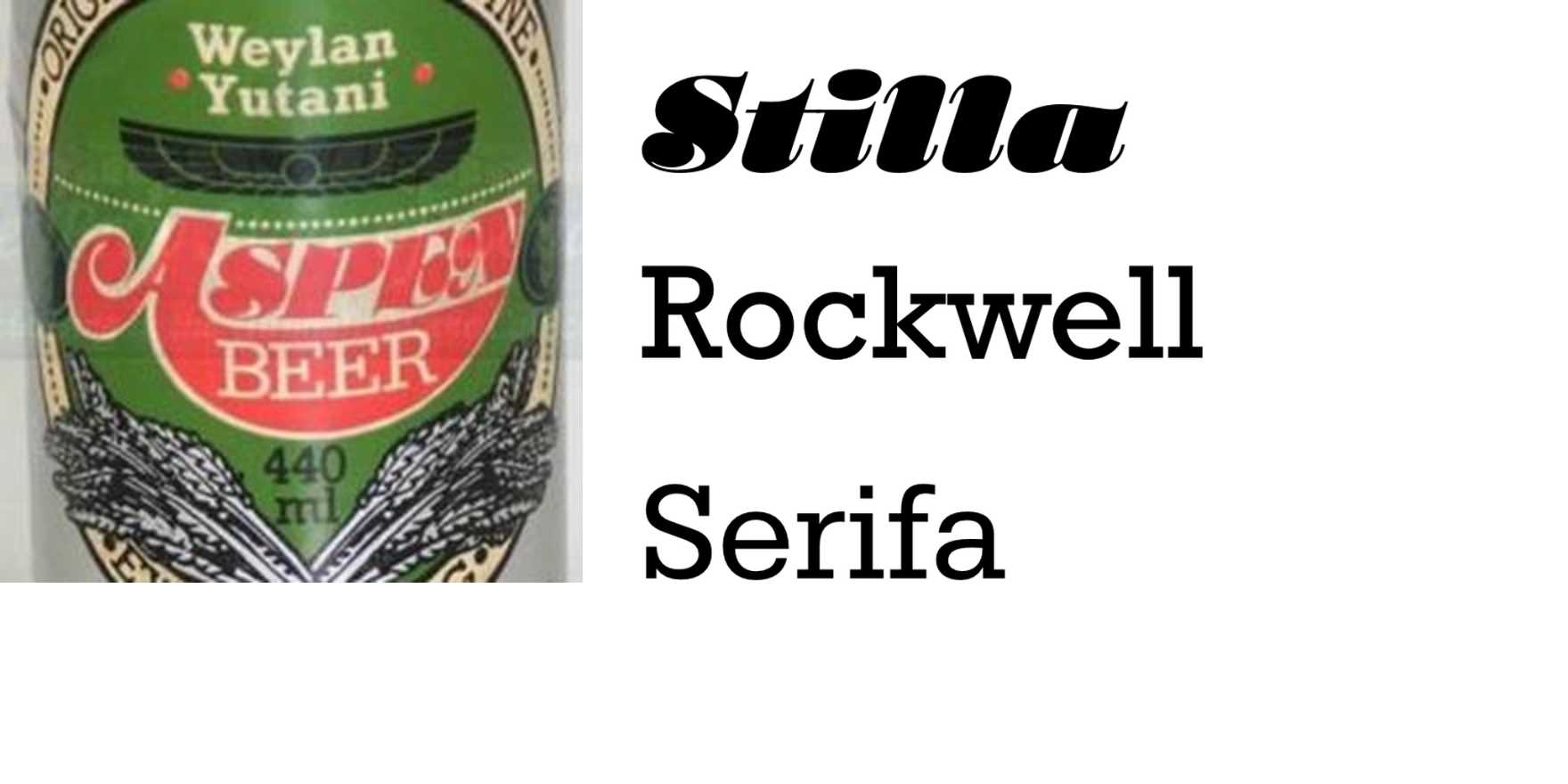 Aspen Beer can prop from Alien - Fonts In Use