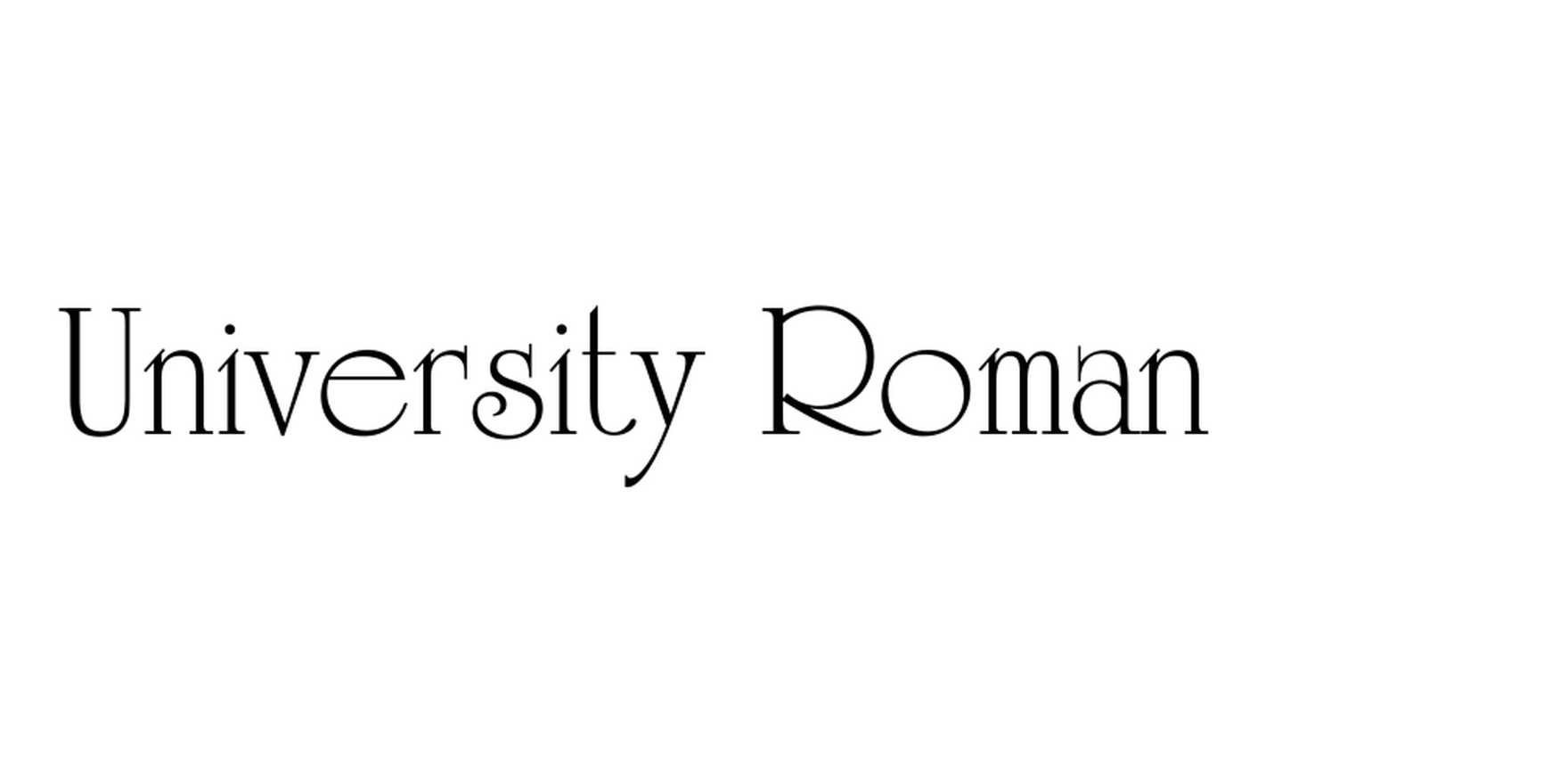 University Roman in use - Fonts In Use