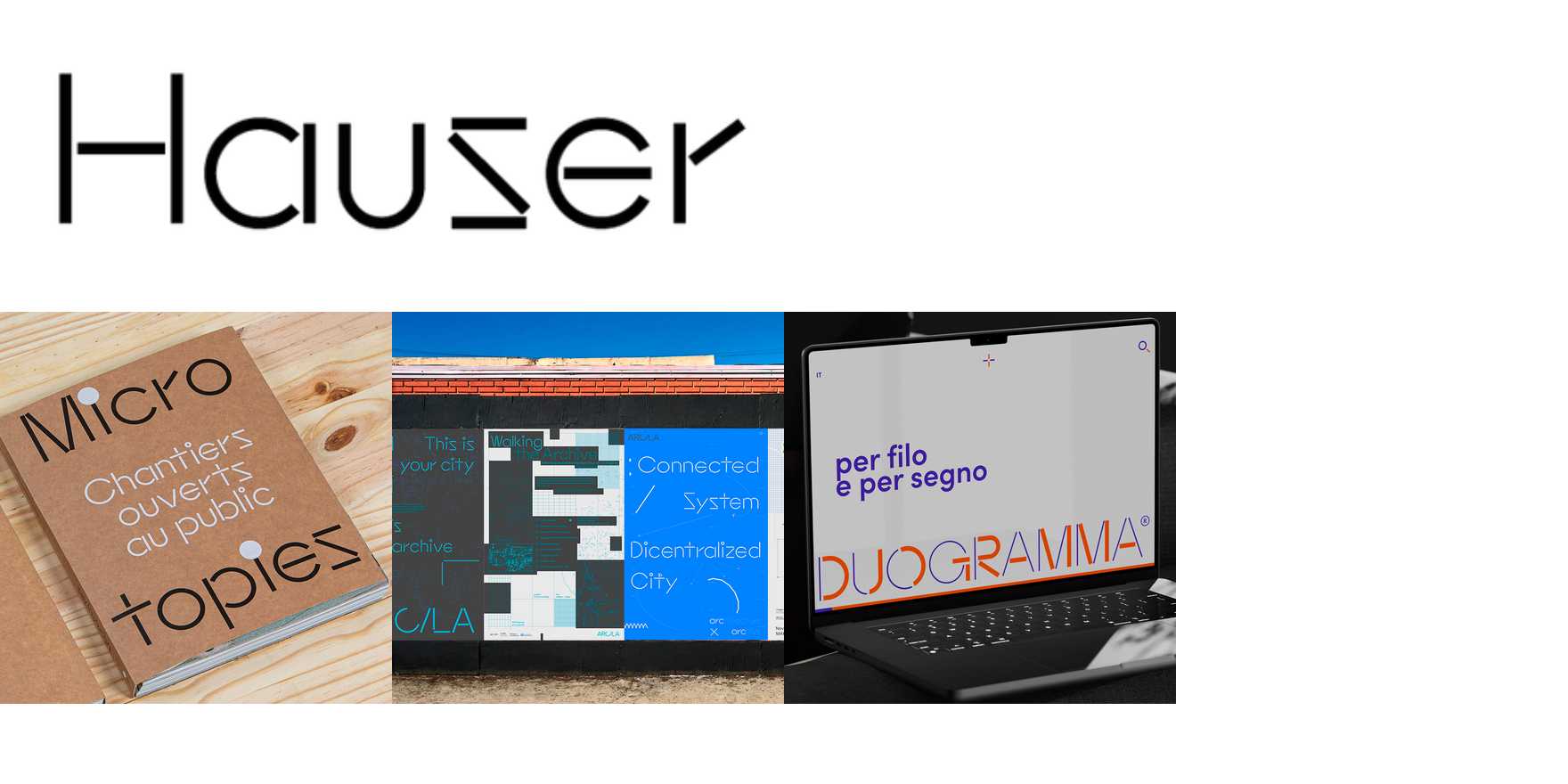 Hauser in use - Fonts In Use