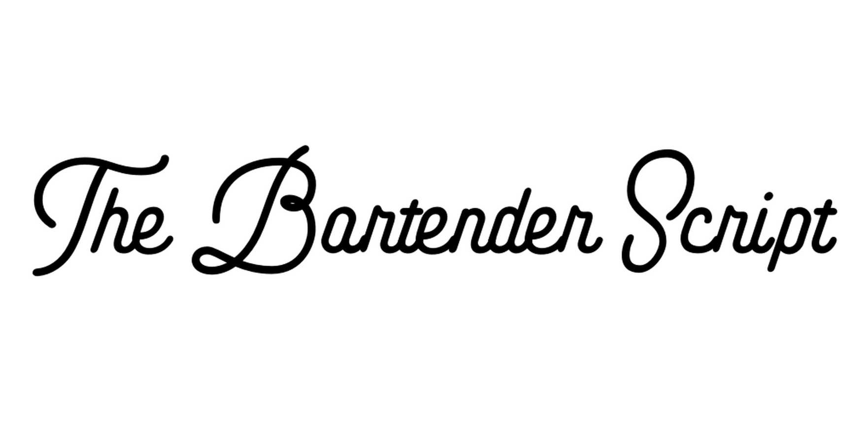 The Bartender Script In Use Fonts In Use