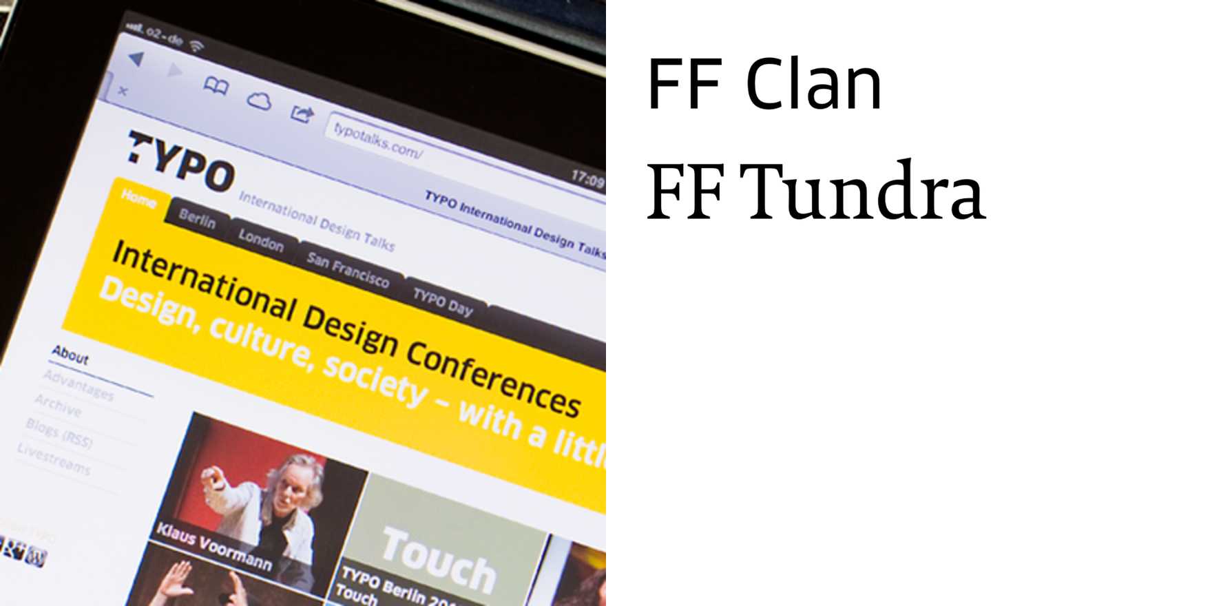 TYPO conference branding - Fonts In Use