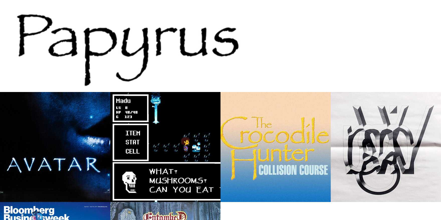 font type papyrus