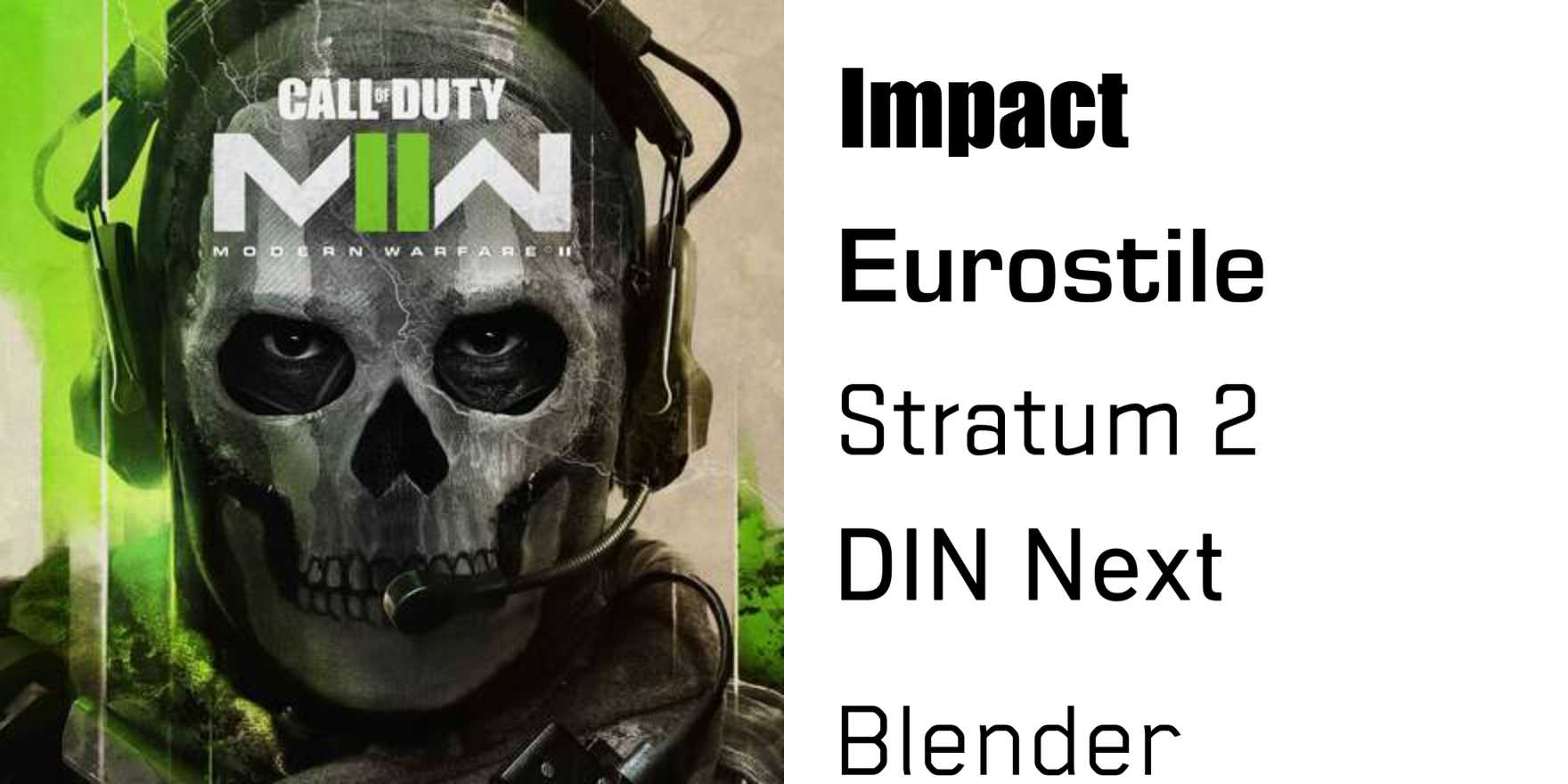 Call of Duty: Modern Warfare 2 video game - Fonts In Use