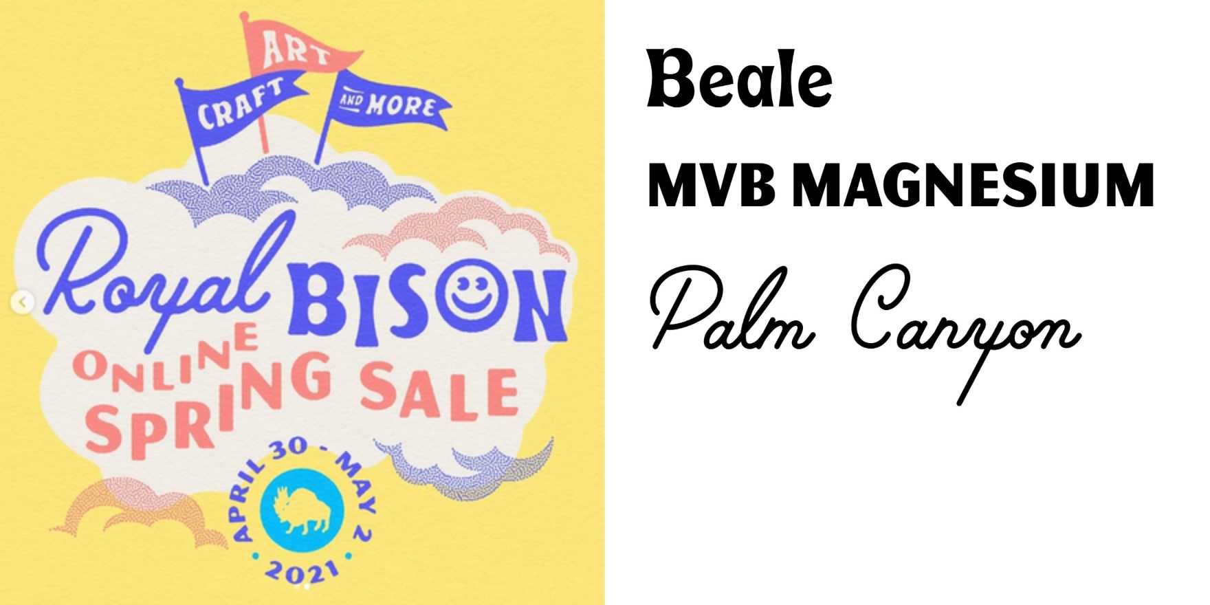 Royal Bison Fair, Spring 2021 - Fonts In Use