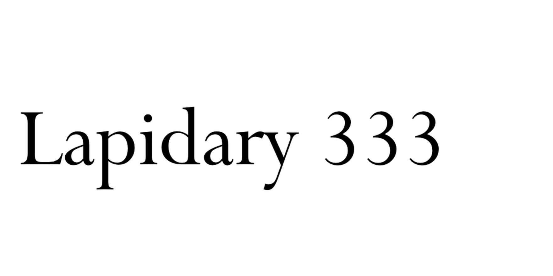 Lapidary 333 in use - Fonts In Use