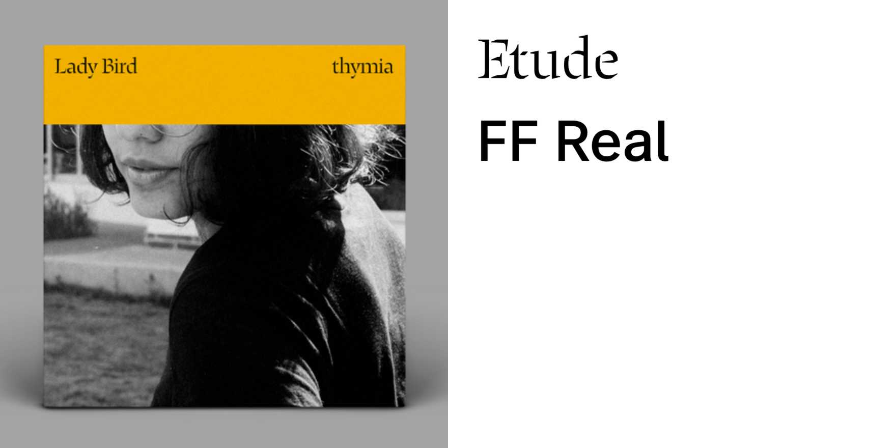 thymia – “Lady Bird” single cover - Fonts In Use