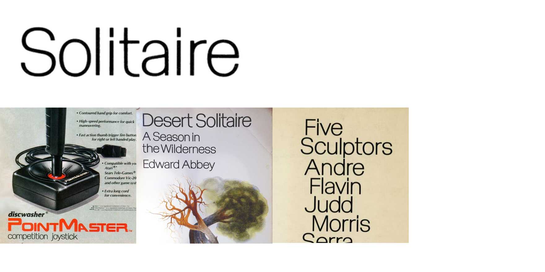 Solitaire in use - Fonts In Use