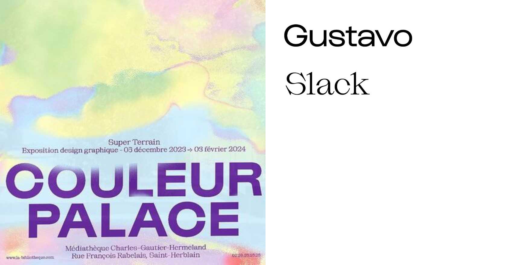 Couleur Palace exhibition visuals - Fonts In Use