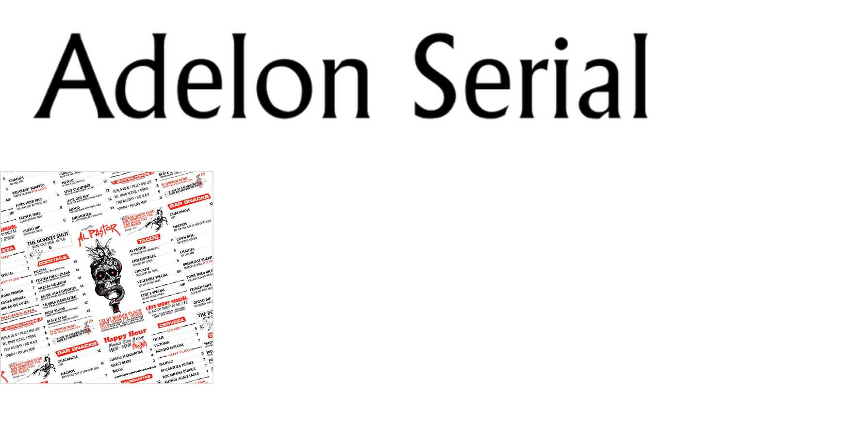 Adelon Serial in use - Fonts In Use