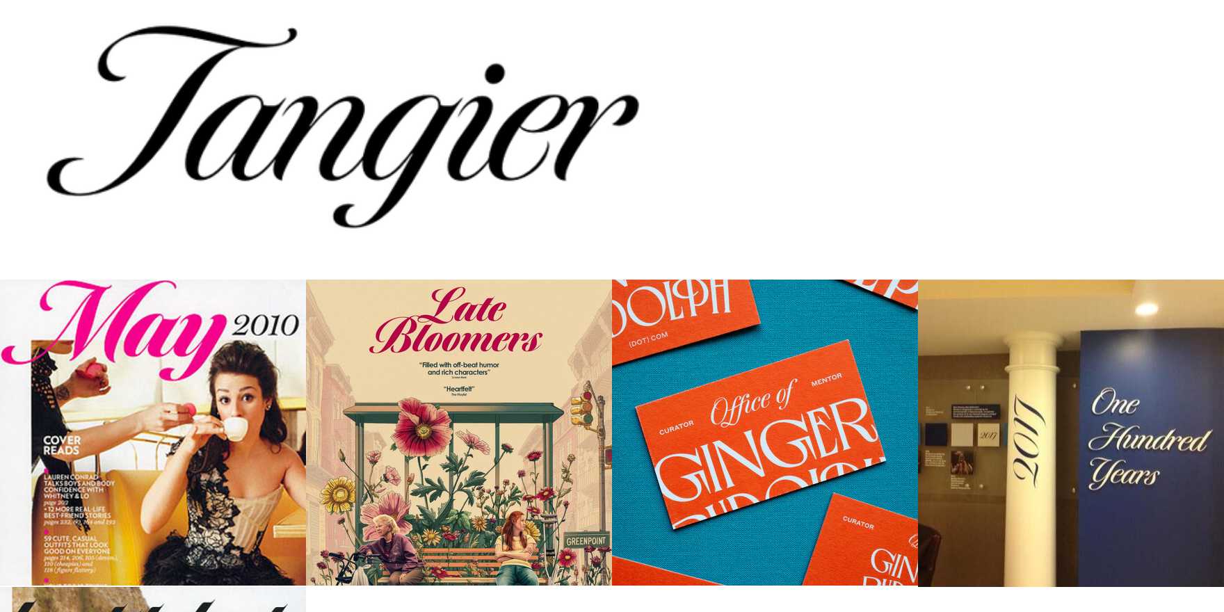Tangier in use - Fonts In Use