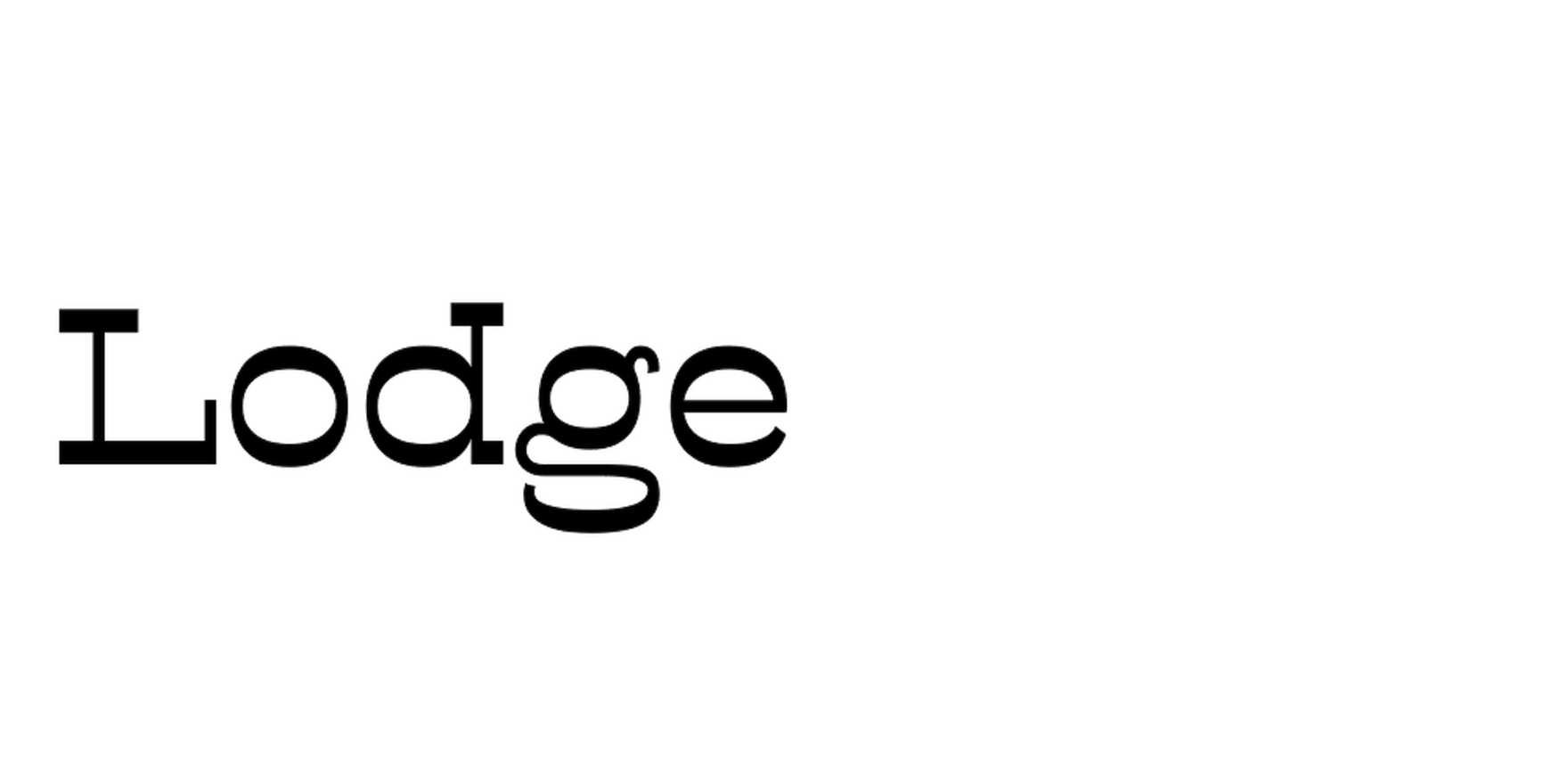 Lodge in use - Fonts In Use