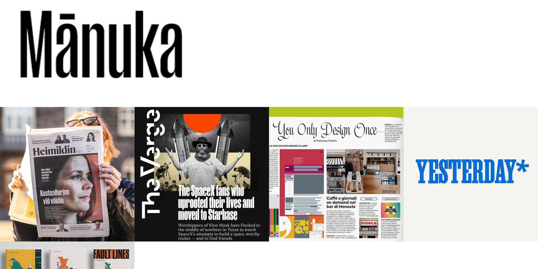 Mānuka in use - Fonts In Use