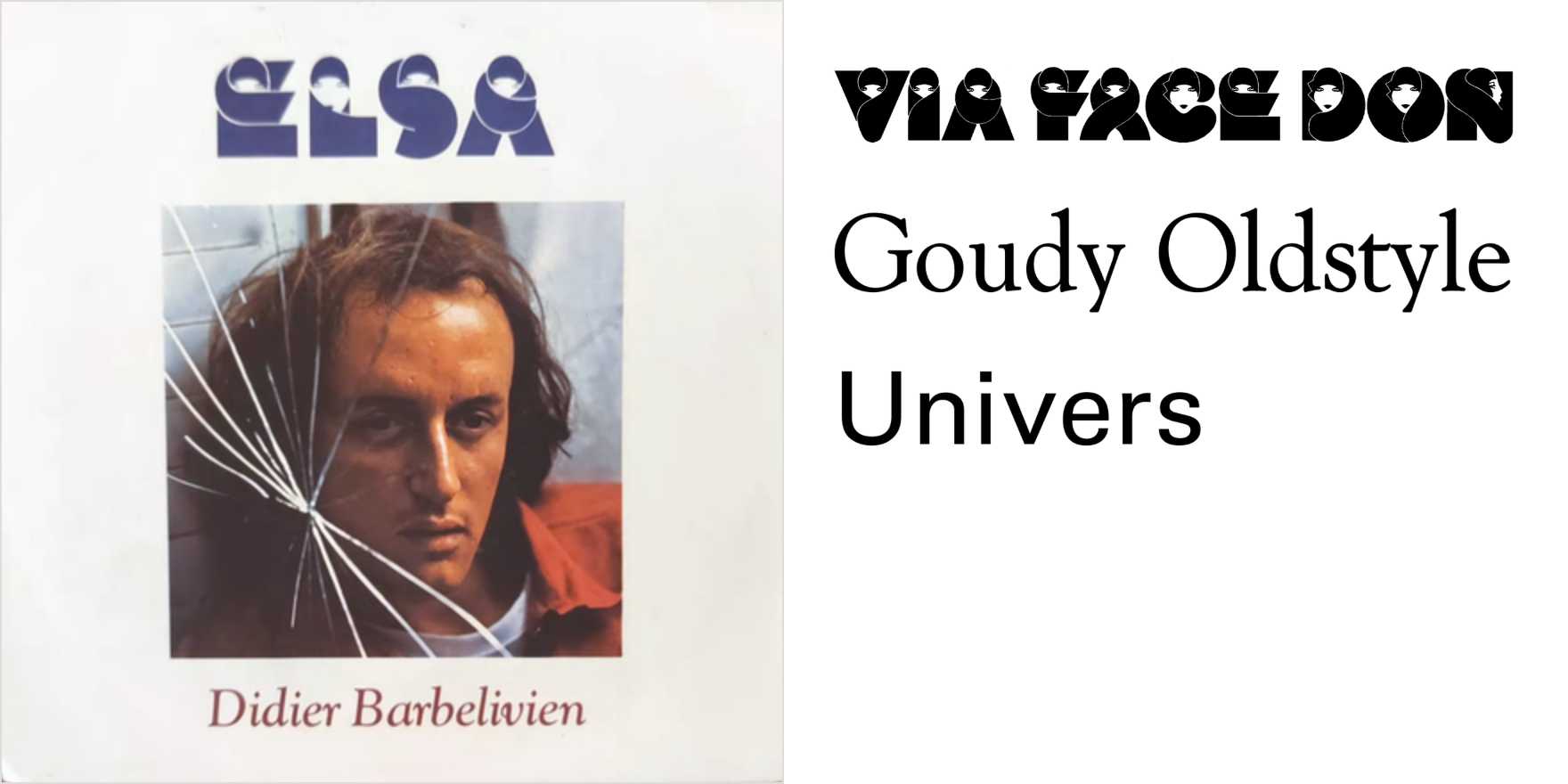 Didier Barbelivien – “Elsa” single cover - Fonts In Use