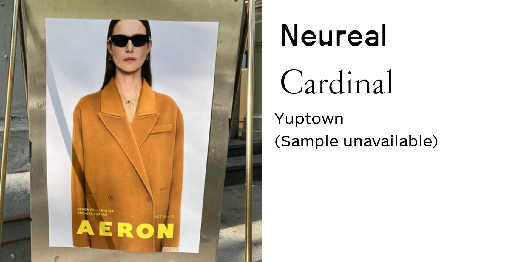 AERON - Fonts In Use