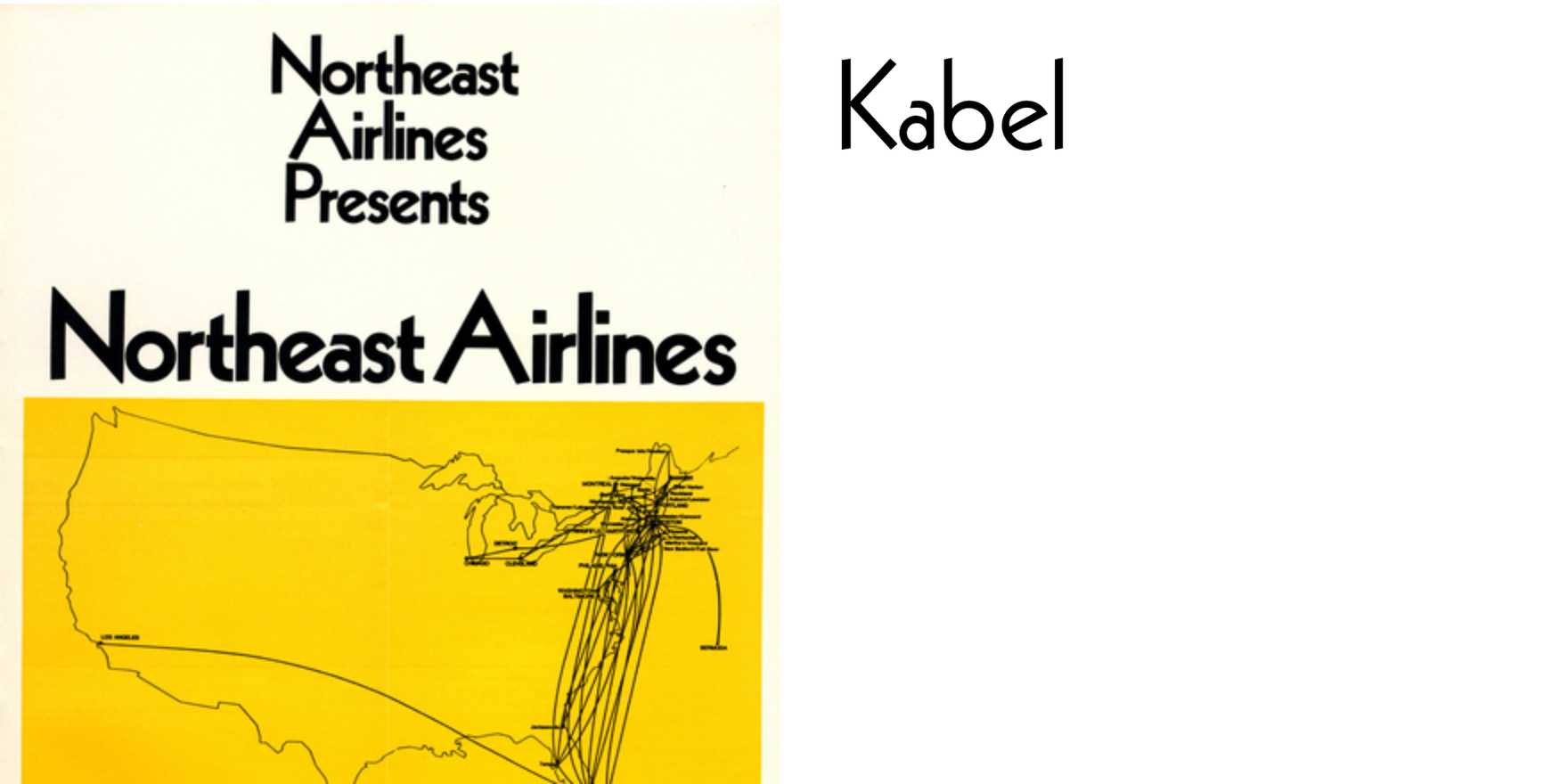 Northeast Airlines timetable (1969) - Fonts In Use