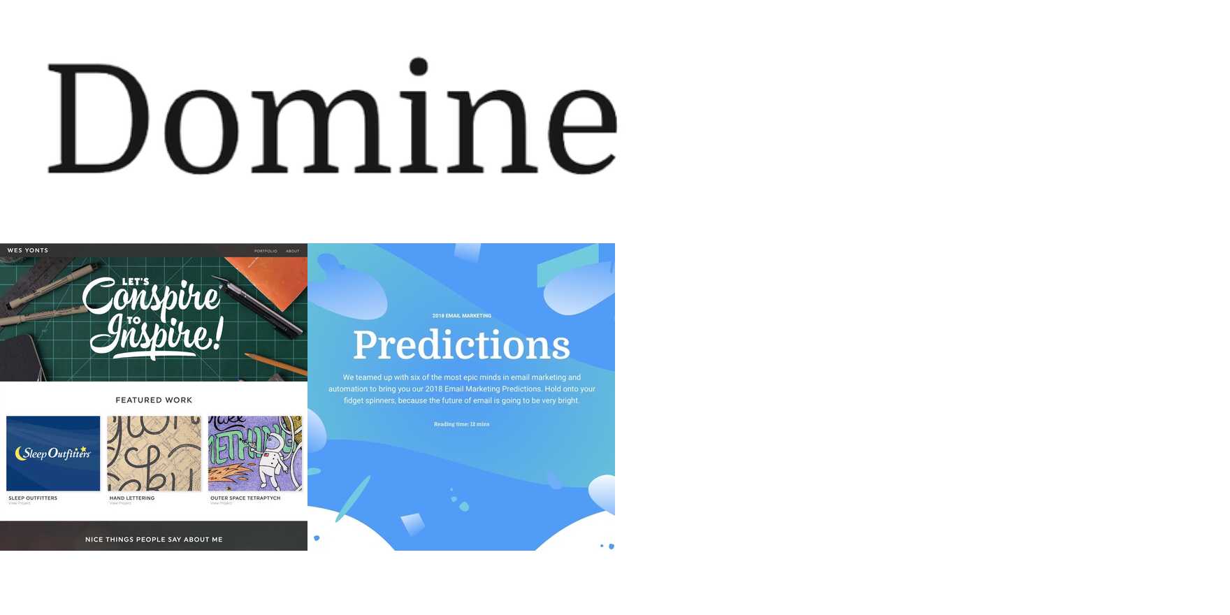 Domine in use - Fonts In Use