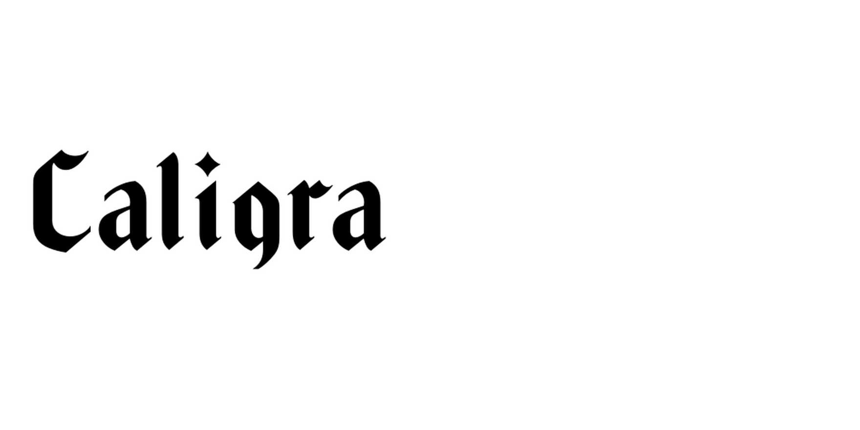Caligra in use - Fonts In Use