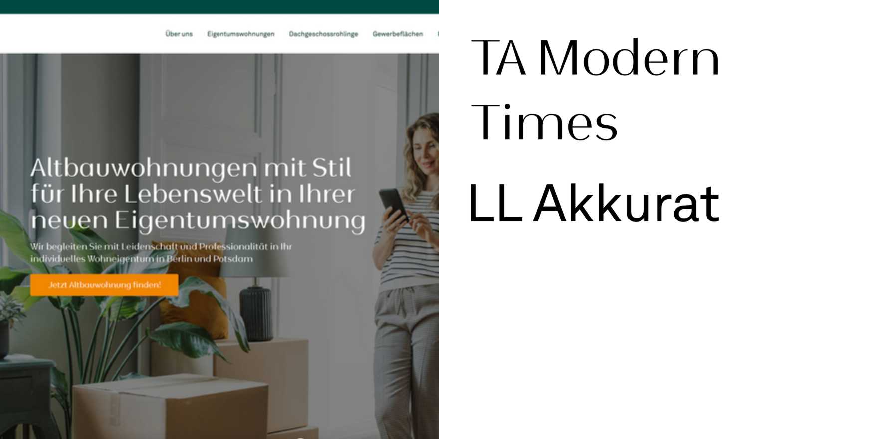 FORTIS Real Estate Investment - Fonts In Use