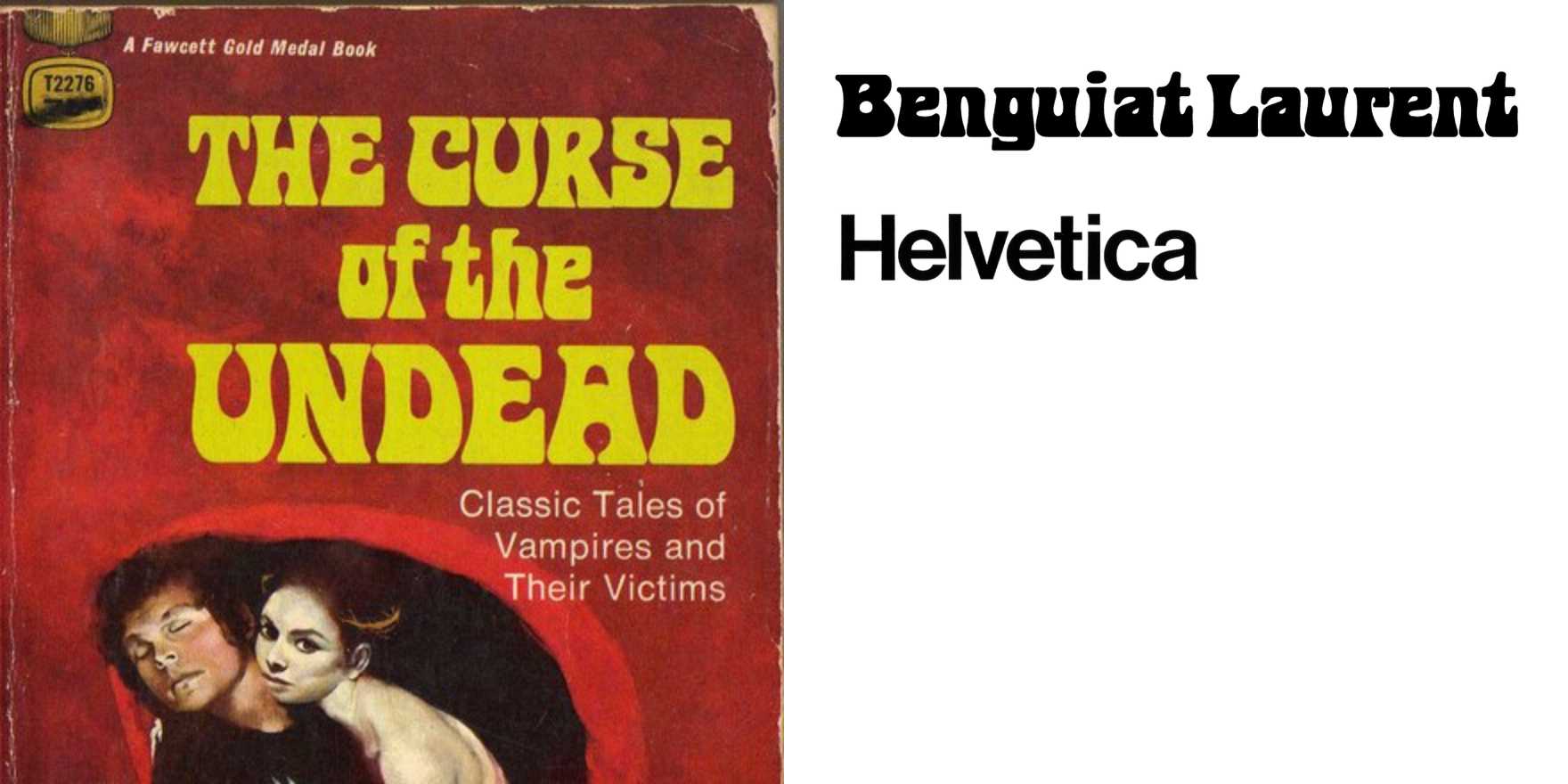The Curse of the Undead book cover - Fonts In Use