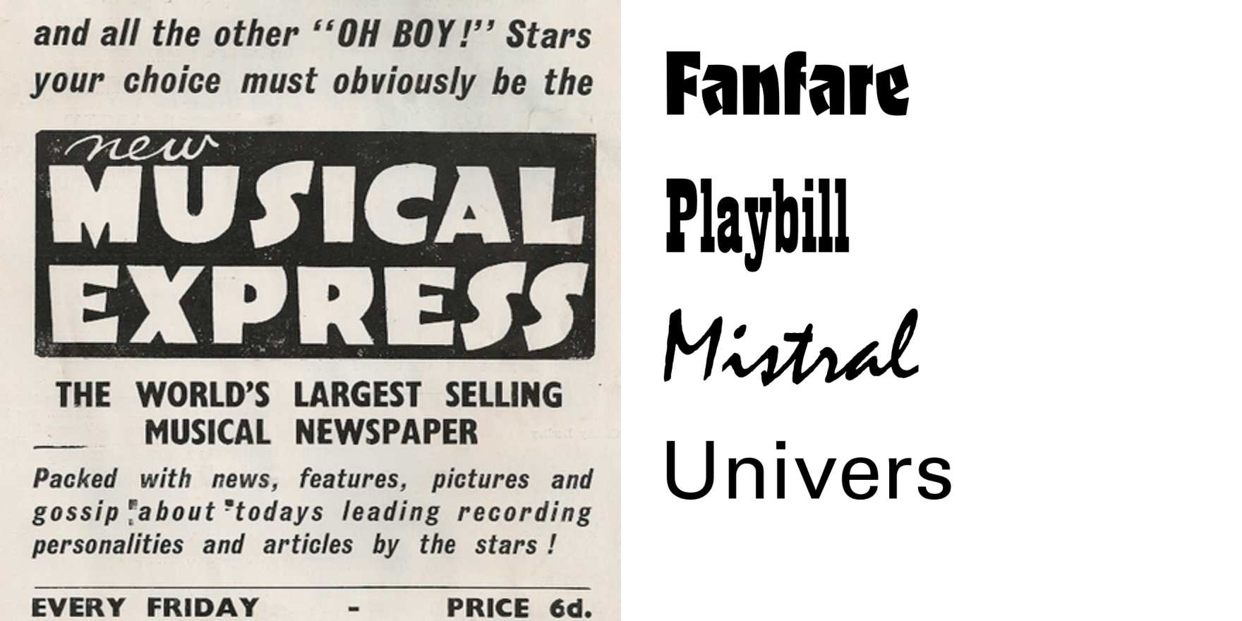 New Musical Express logos - Fonts In Use