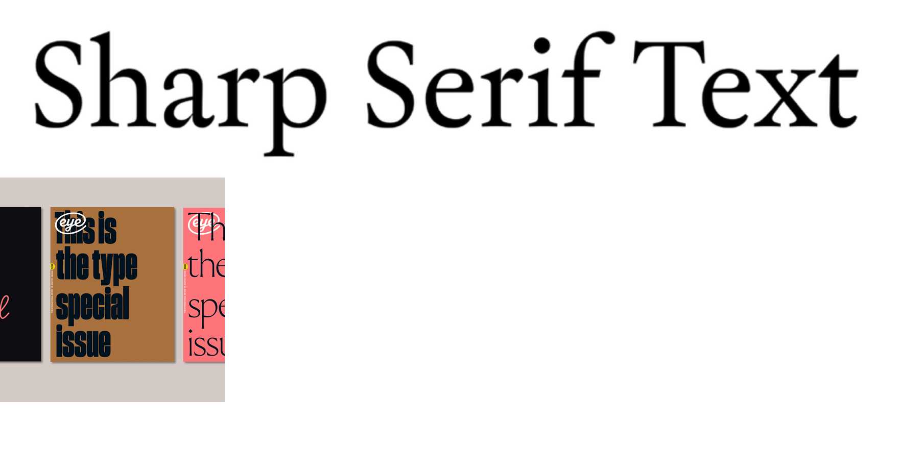 Sharp Serif Text in use - Fonts In Use