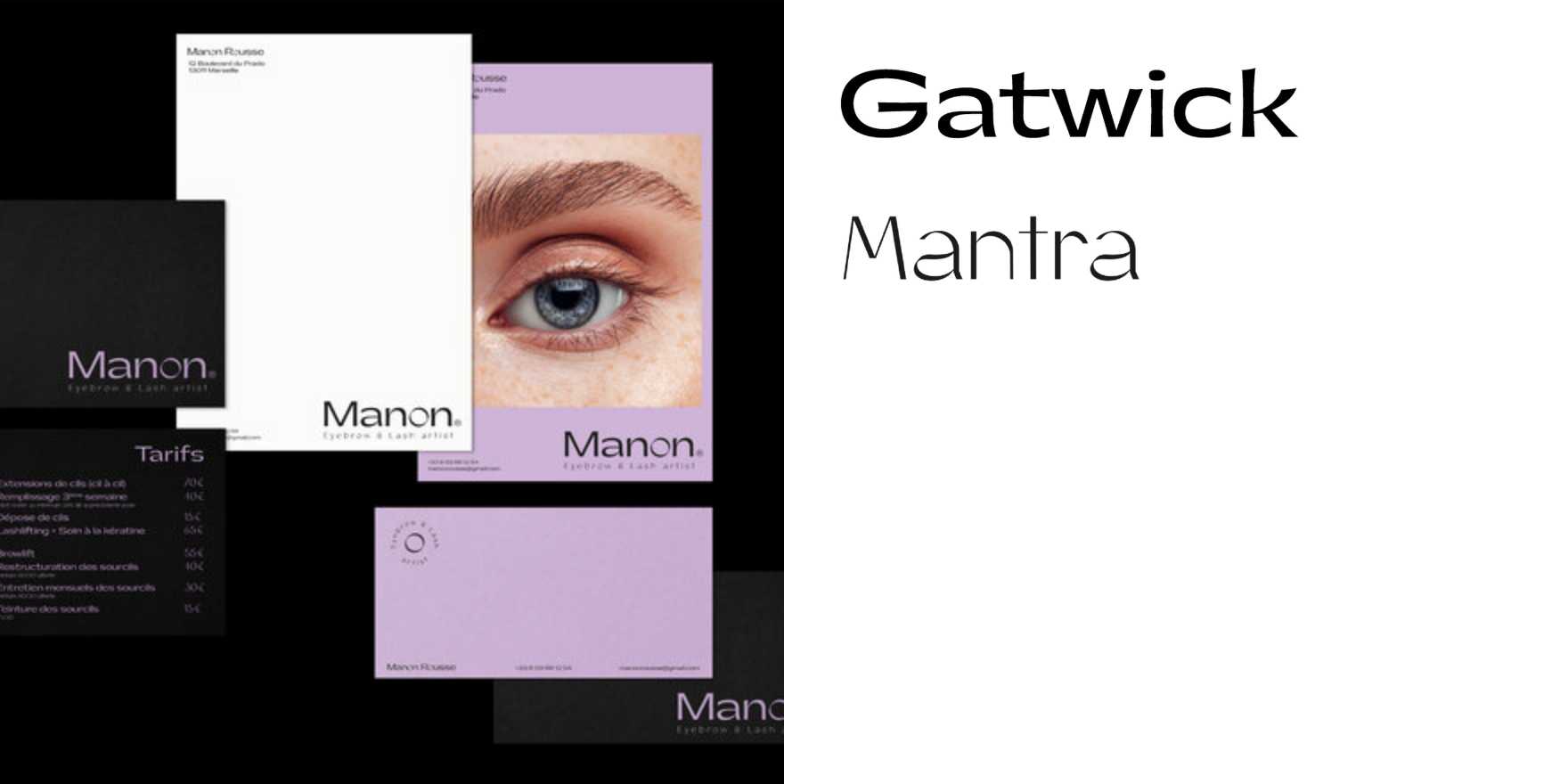 Manon Rousse Eyebrow & Lash Artist - Fonts In Use