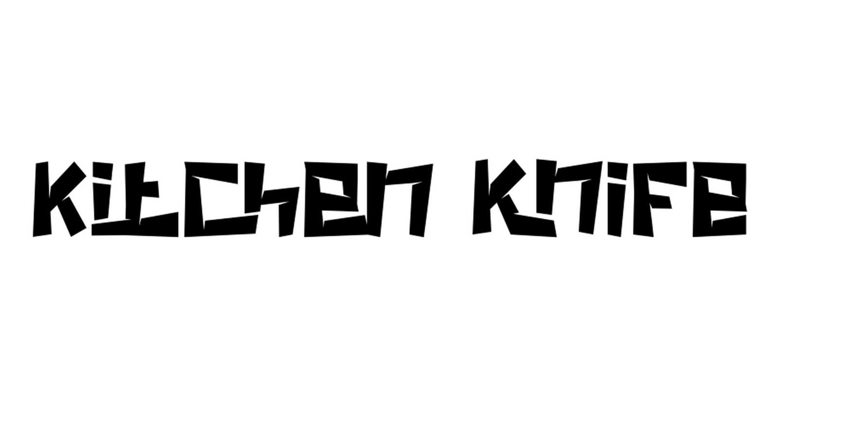 Kitchen Knife in use - Fonts In Use