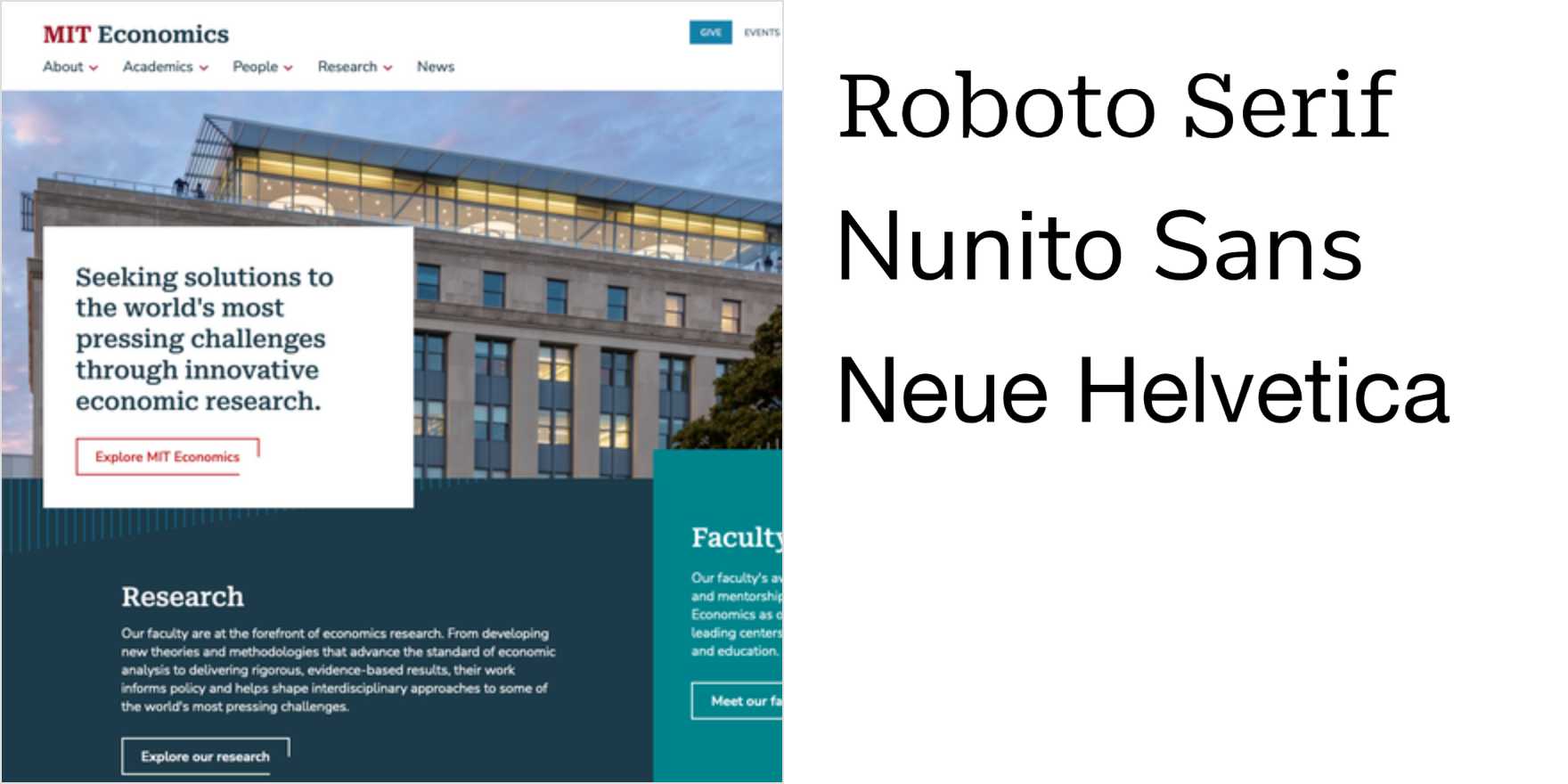 MIT Economics - Fonts In Use